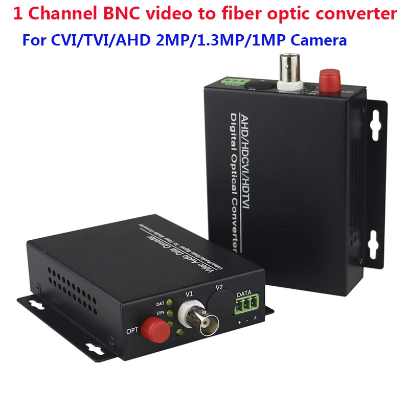1080P HD TVI / CVI / AHD Transmitter Receiver , Fiber Optic To BNC ...