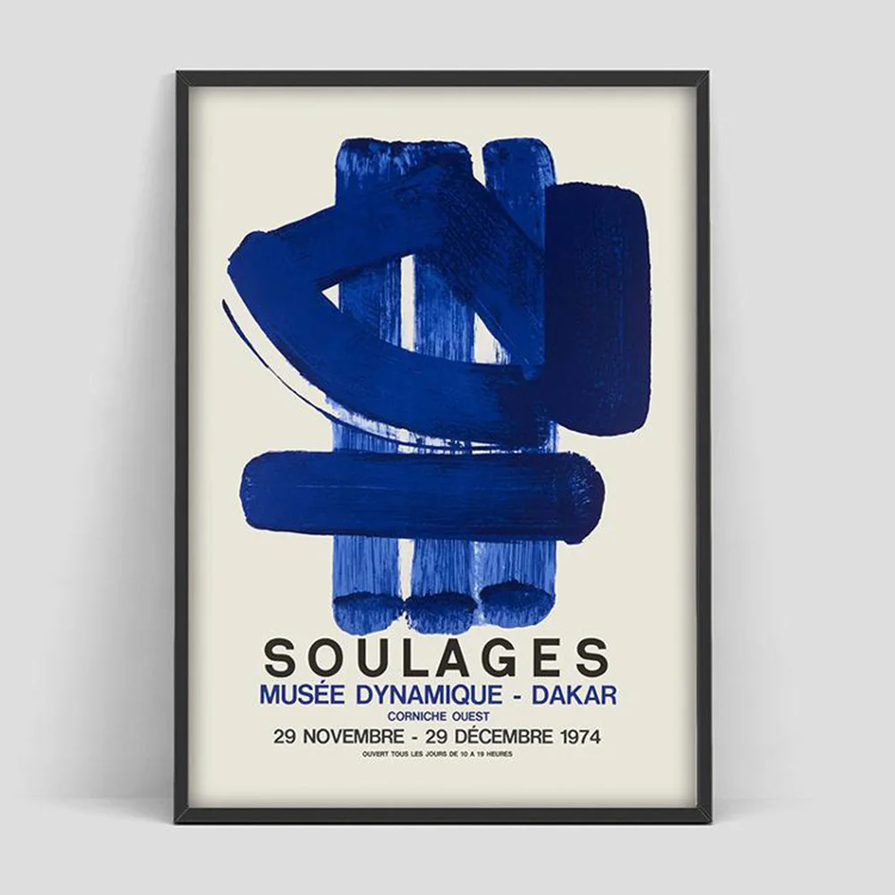 Canvas Painting Wall Art | Canvas Exhibition Poster | Poster Soulages ...