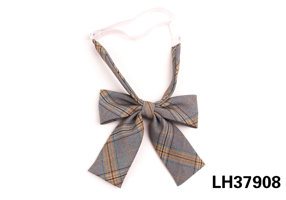 Nœud papillon à carreaux pour filles, de collier uniforme avec nœud ...