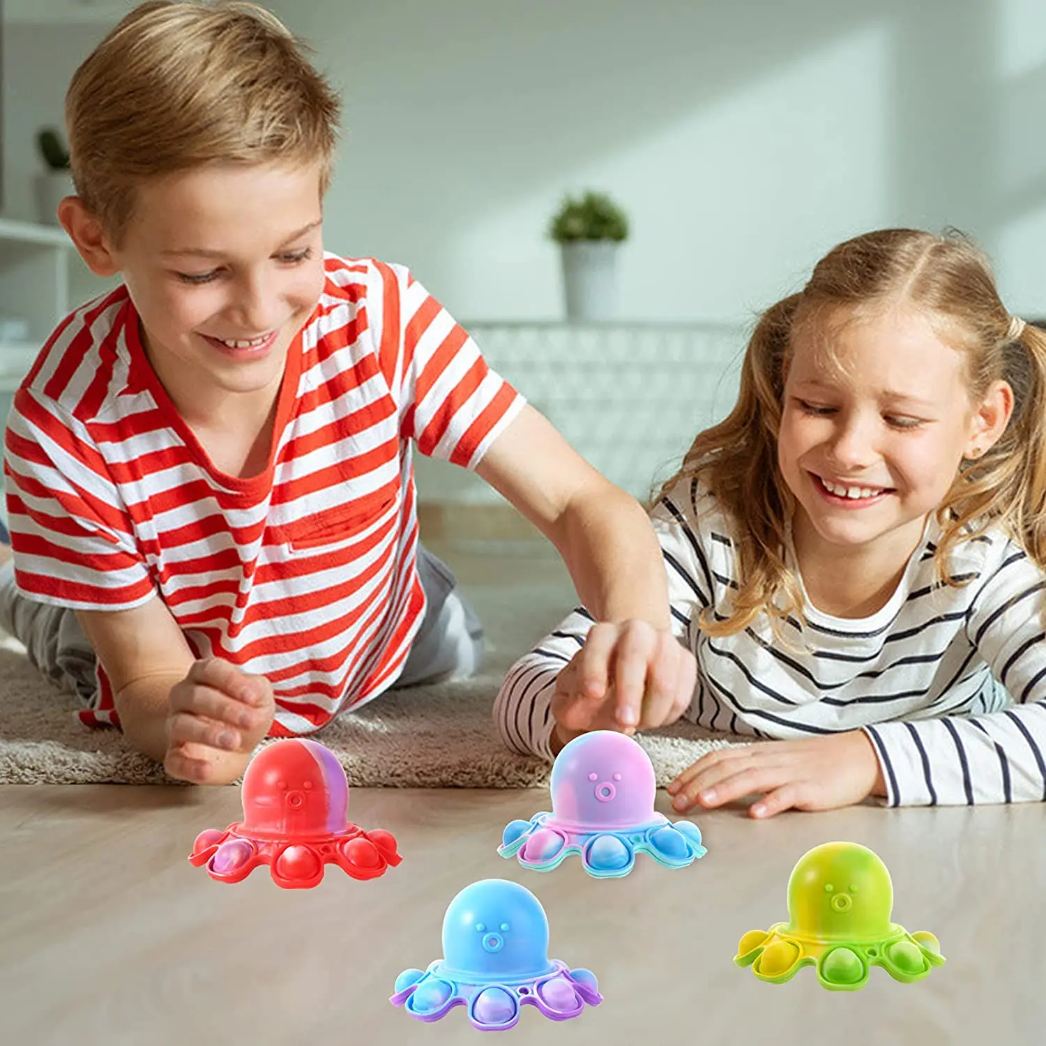 Boy Pushing Toy Popper