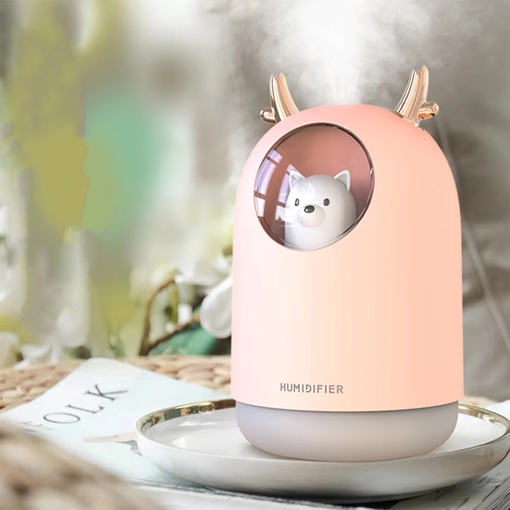 Ultrasonic Air Humidifier 300ml Adorable Pet Ultrasonic Cool Mist Aroma ...