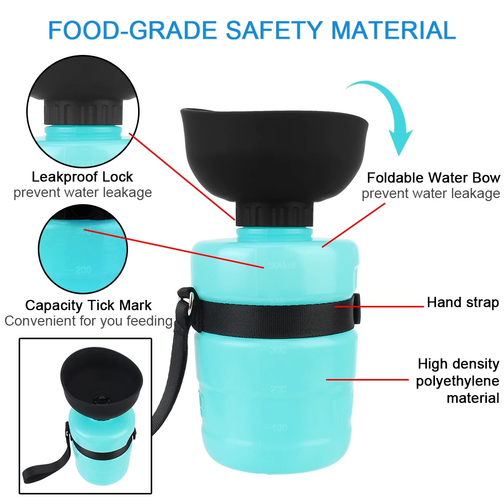 Outdoor Pet Drinker Portable Water Jug Cup Dispenser Pet Feeder Dog ...