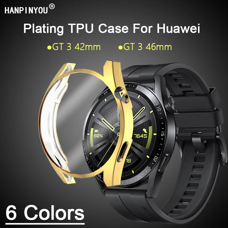 Full-Cover-Soft-Silicone-TPU-Plating-Case-For-Huawei-Watch-GT-3-GT3 ...