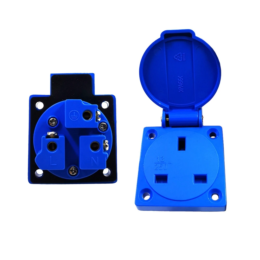 13A-250V-UK-Singapore-Waterproof-Outdoor-Socket-Outlet-50-50mm-British ...