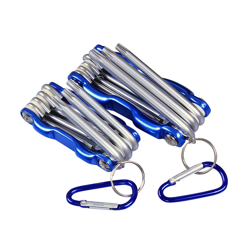 Juego de llaves hexagonales plegables, Llave Allen métrica de Metal ...