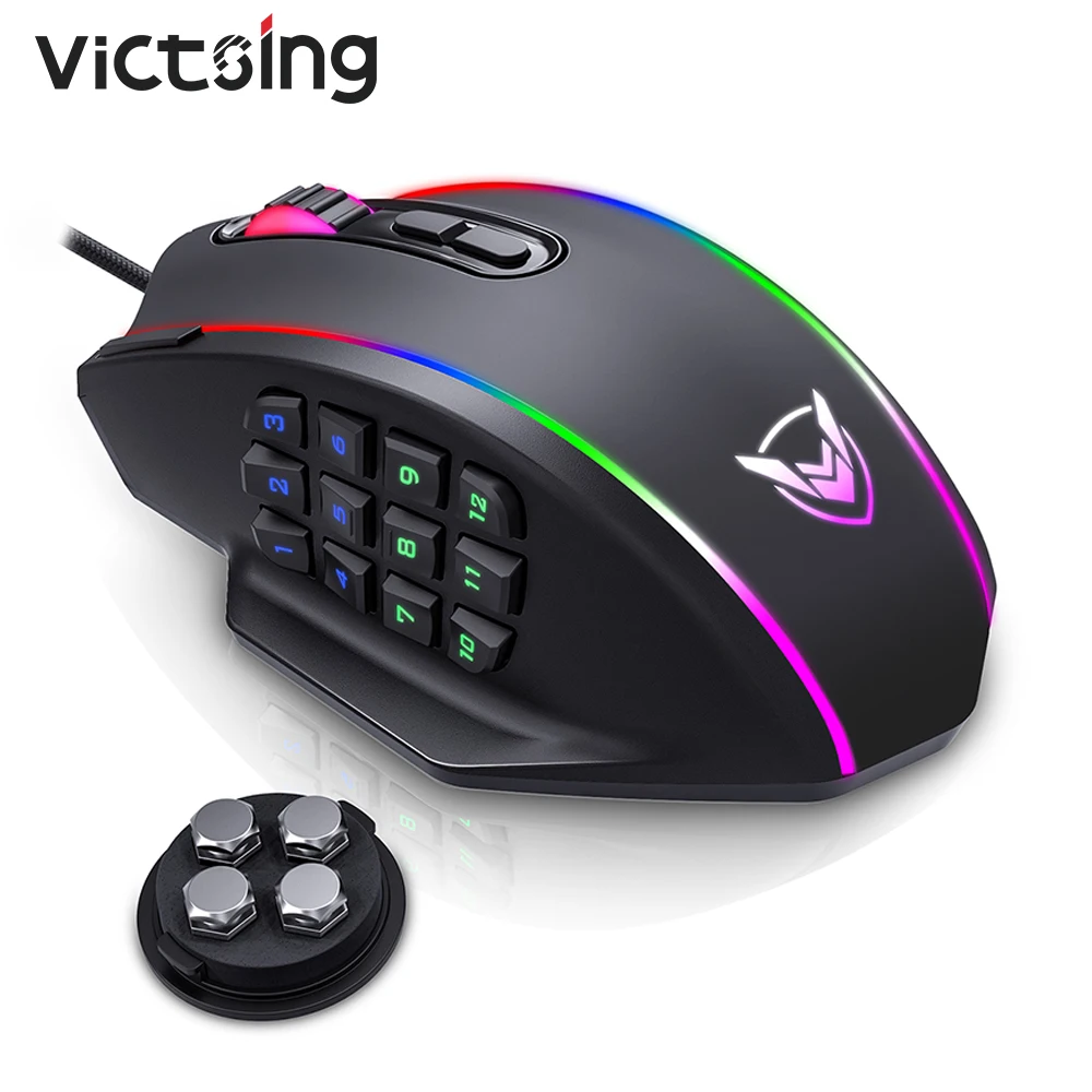 Victsing Wired Gaming Mouse Led Rgb Computer Mouse Gamer Mice Ergonomic ...
