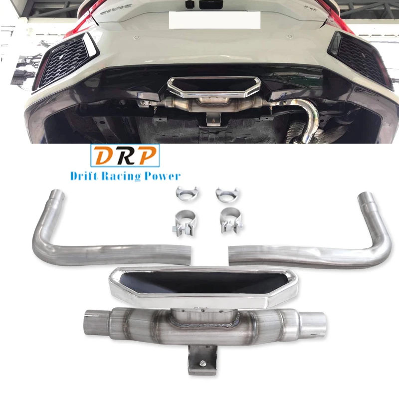 304-Stainless-Steel-Car-Exhaust-Tip-For-Honda-Civic-FC-2019-Changed-SI ...