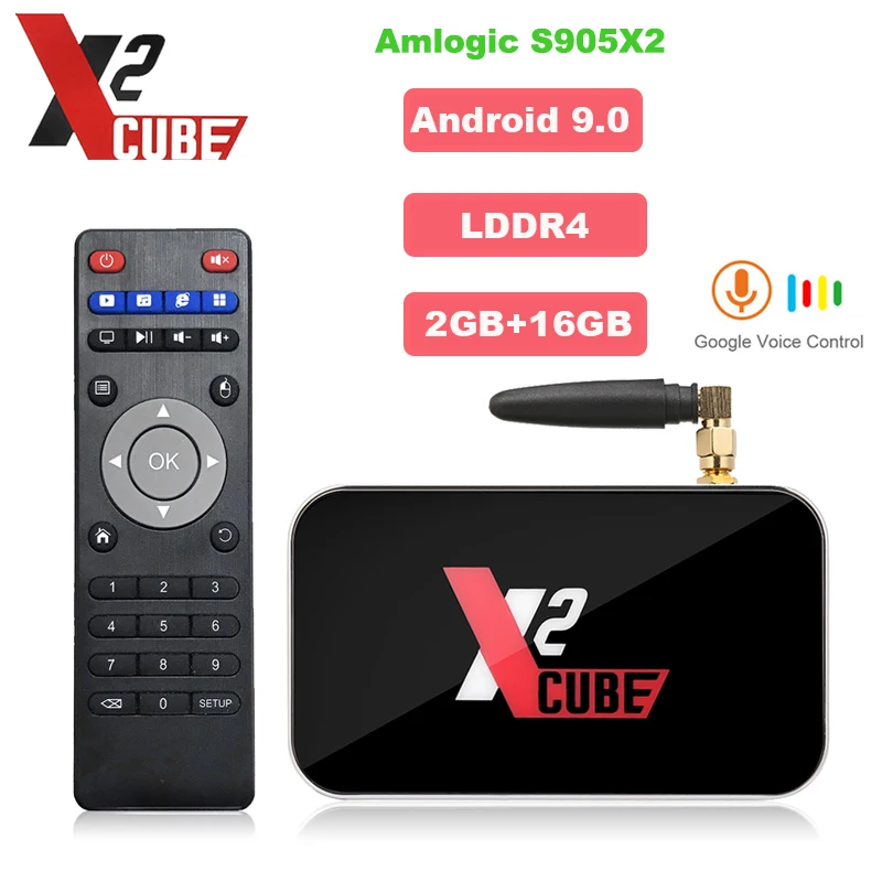X2 PRO X2 cube Android9.0 Смарт ТВ приставка Amlogic S905X2 2G 16G 4G DDR4 3 2G приставка 2,4G ...