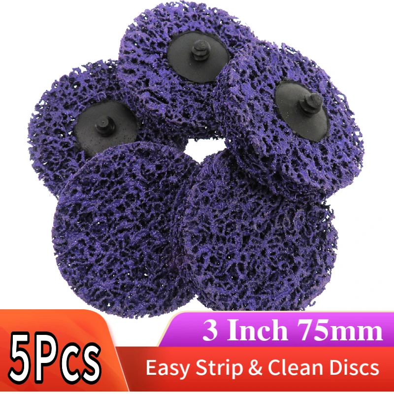 5PCS-3-75mm-Quick-Change-Easy-Strip-Clean-Discs-Purple-for-Paint-Rust ...