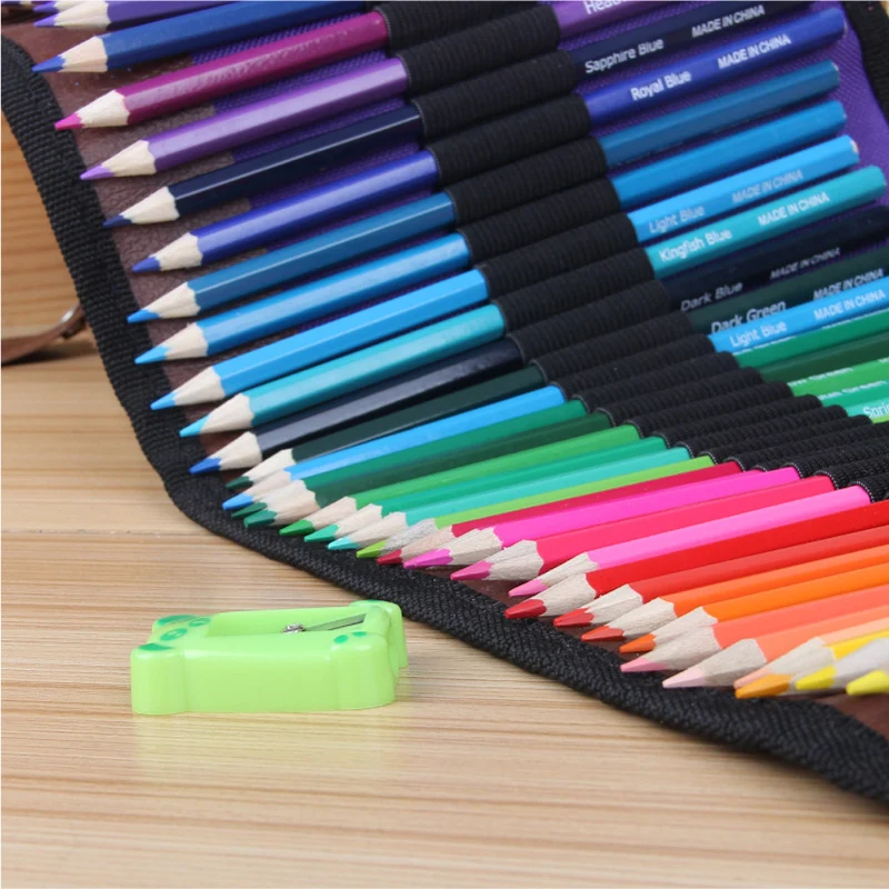 50 Colors Colored Pencil Set Watercolor Pencils Kit With Portable Slot ...