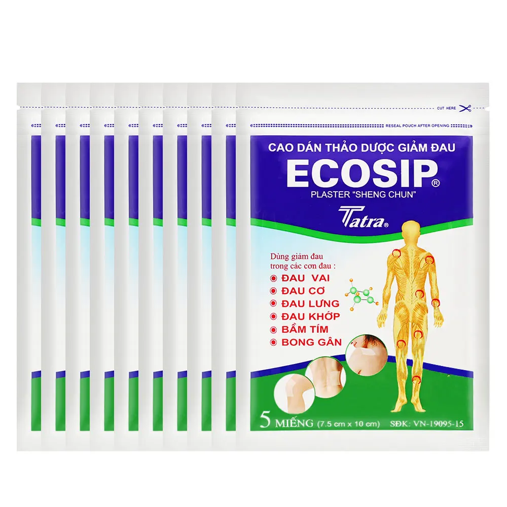 50Pcs-10Bags-Vietnam-Ecosip-Herbal-Plaster-Pain-Relieving-Patch-Knee ...