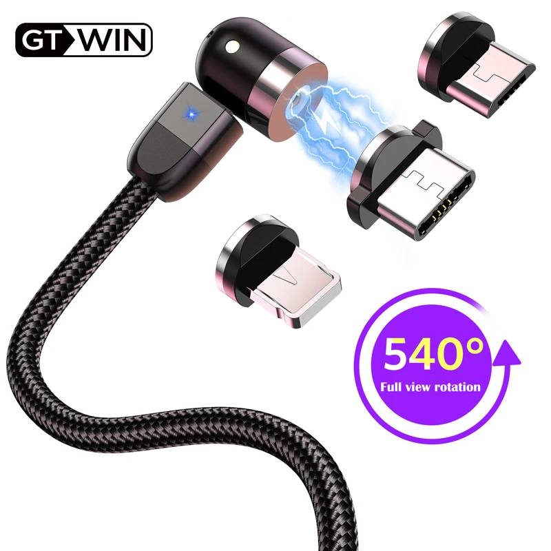 Gtwin magnético micro cabo usb para iphone 12 11 pro samsung xiaomi ...