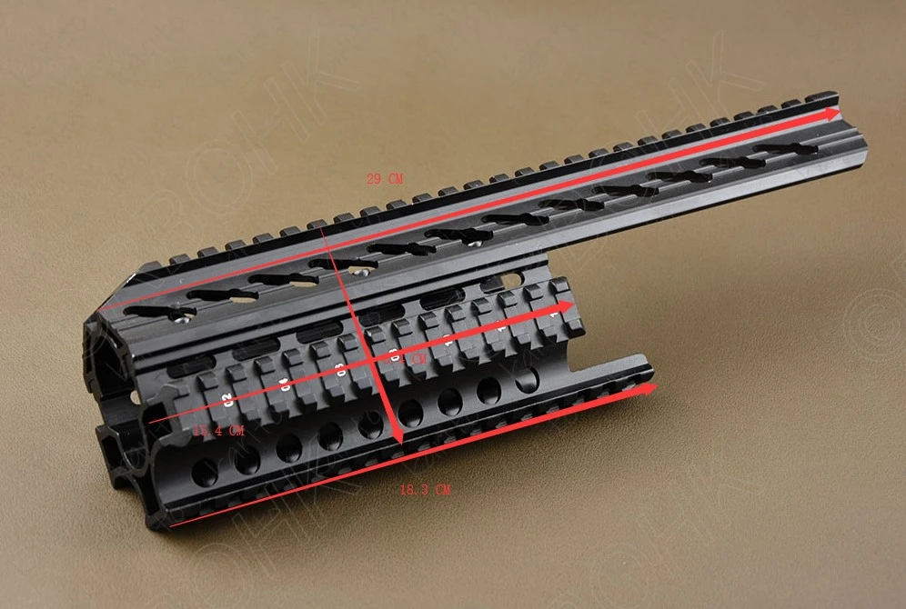 Tactical Ak Galil Rifle Quad 20 Mm Sides Picatinny Handguard Rail ...