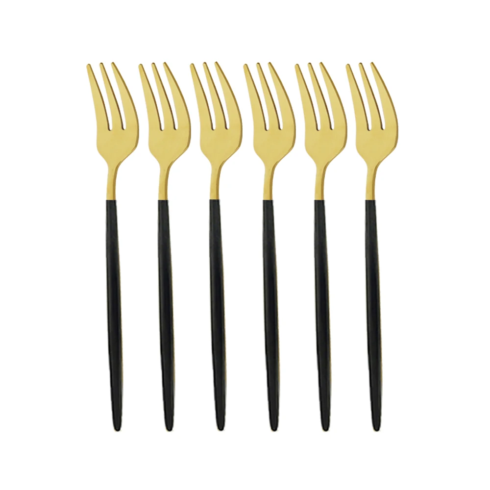 Stainless Steel Fruit Fork Set | Stainless Steel Dinnerware Set - 6pcs ...