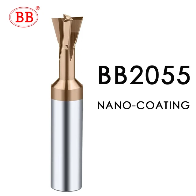 BB Carbide Dovetail Milling Cutter CNC Tool 45 60 75 Degree 6mm 8mm ...