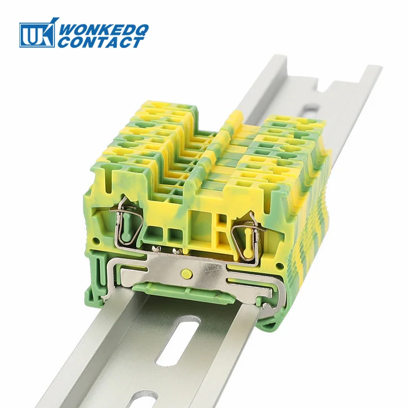 5Pcs-ST1-5-PE-Din-Rail-Spring-Cage-Terminal-Ground-Protective-1-5mm ...