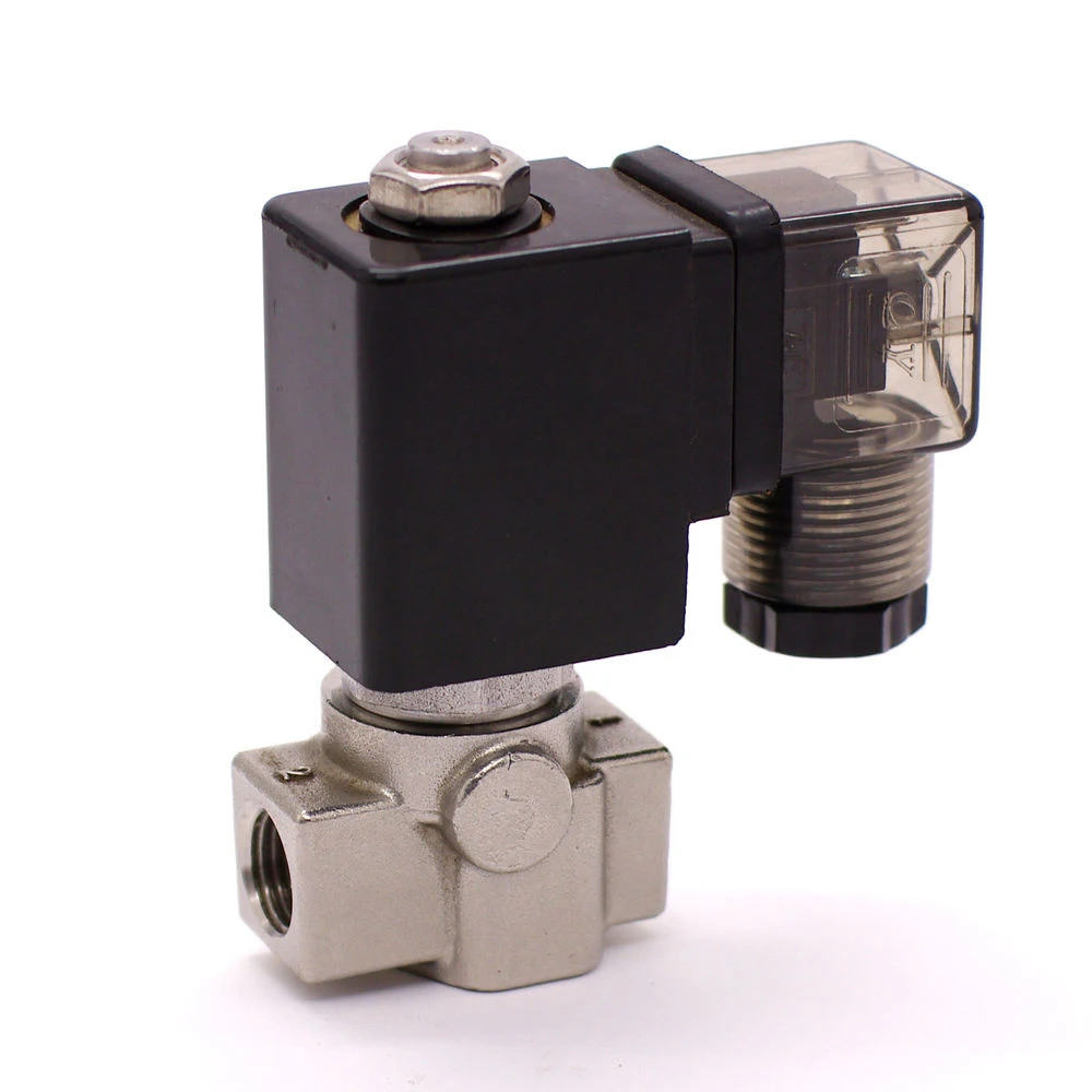 Válvula solenoide, normalmente cerrada, válvula de agua de acero inoxidable G1/4 ", 0 16bar ...
