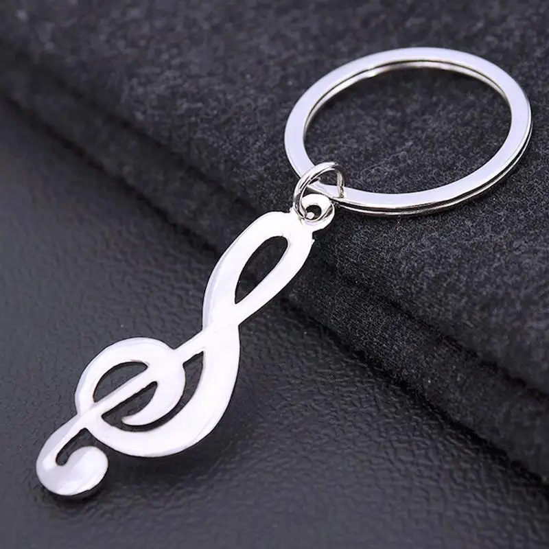 Fashion Cool Musical Note Key Ring Keyfob Keyring Music Symbol Keychain ...