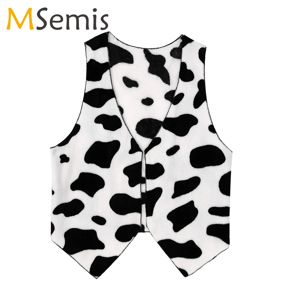 Men's Cow Print Adult Vest Festival Christmas Costume Sleeveless Open ...