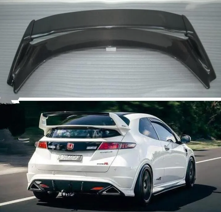 Gt Style Real Carbon Fiber Rear Wing Trunk Lip Spoiler For Honda Civic ...