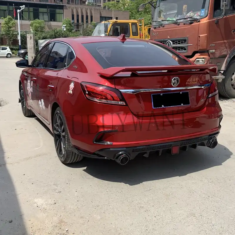 For Morris Garages MG 6 Body kit spoiler 2018 2019 MG6 DC ABS Rear lip rear spoiler front Bumper ...