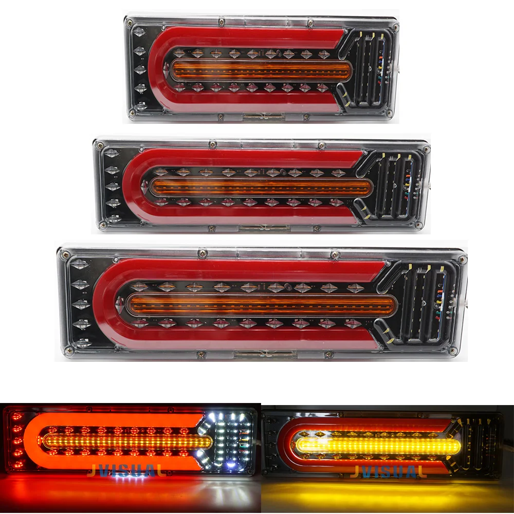 24V Waterproof LED Rear Tail Stop Reverse Indicator Light Truck Trailer ...