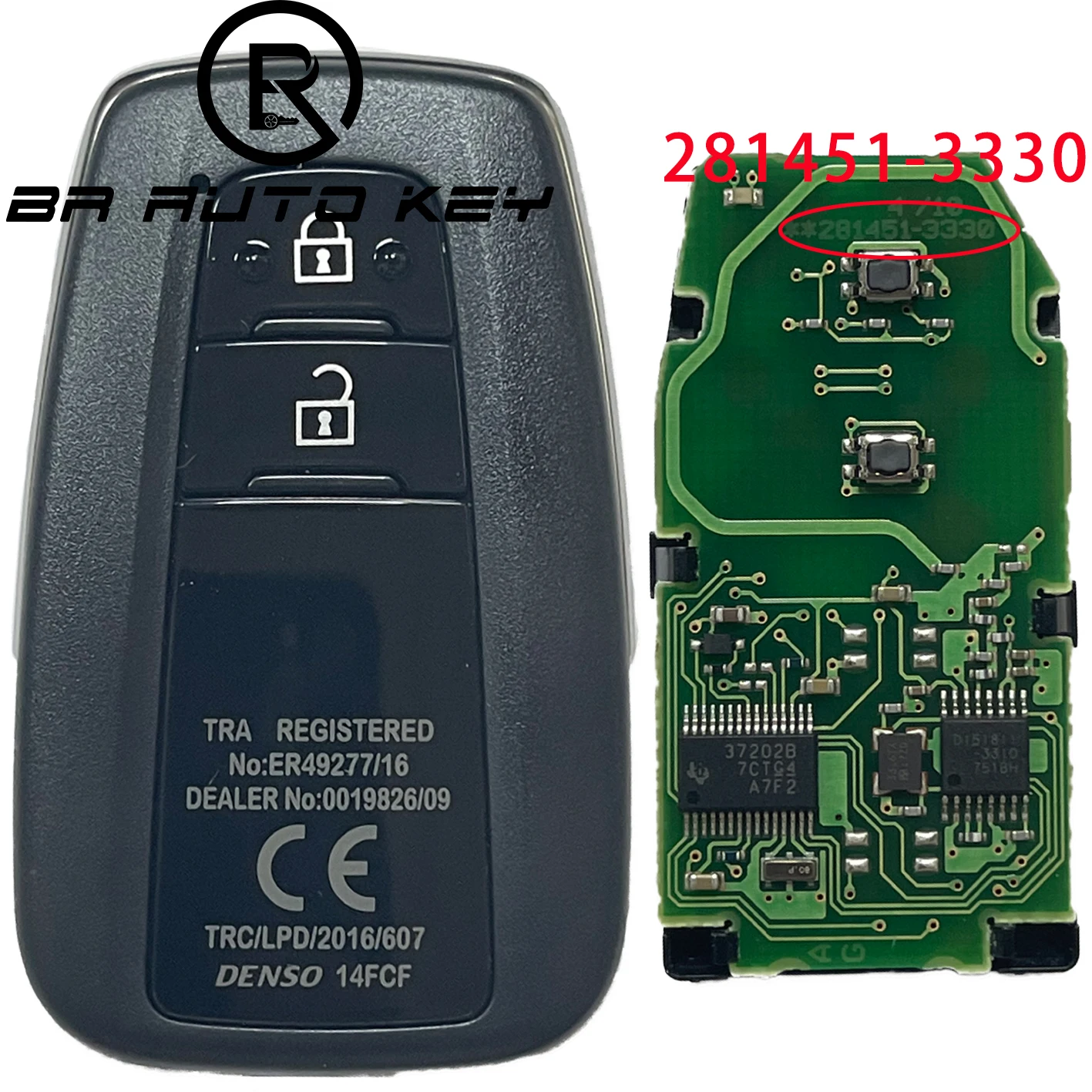 Oem 89904-60L70 2 Button Smart Remote key Fob For Toyota Land Cruiser ...