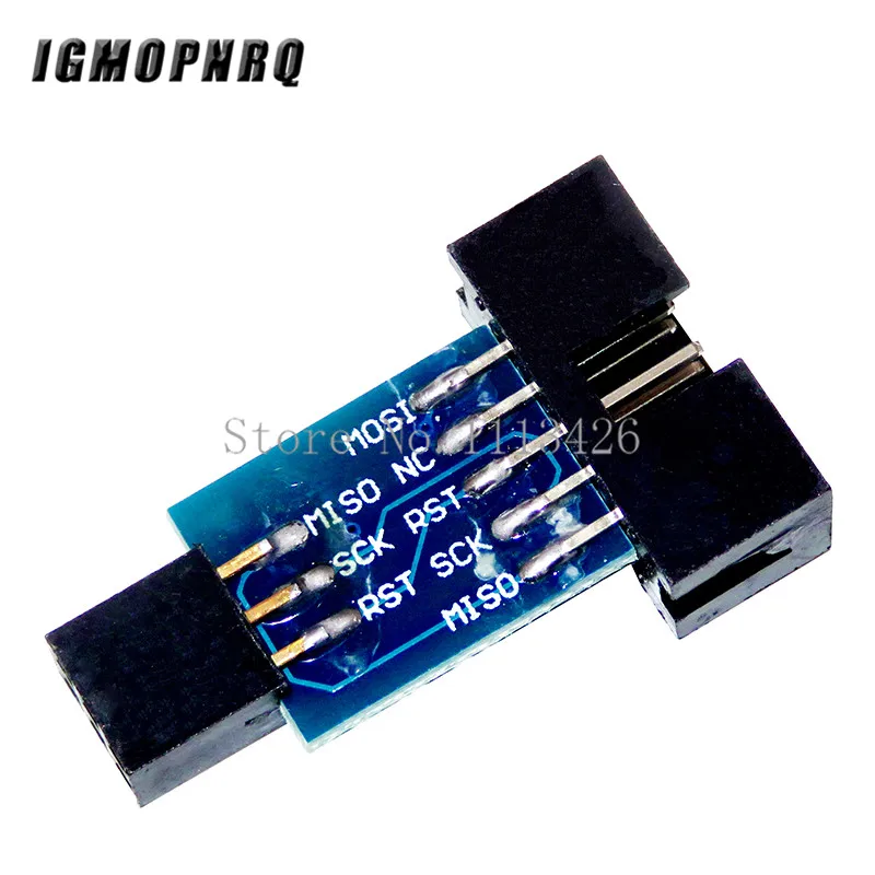 10pcs 10 Pin to 6 Pin Adapter Board for AVRISP MKII USBASP STK500 ...