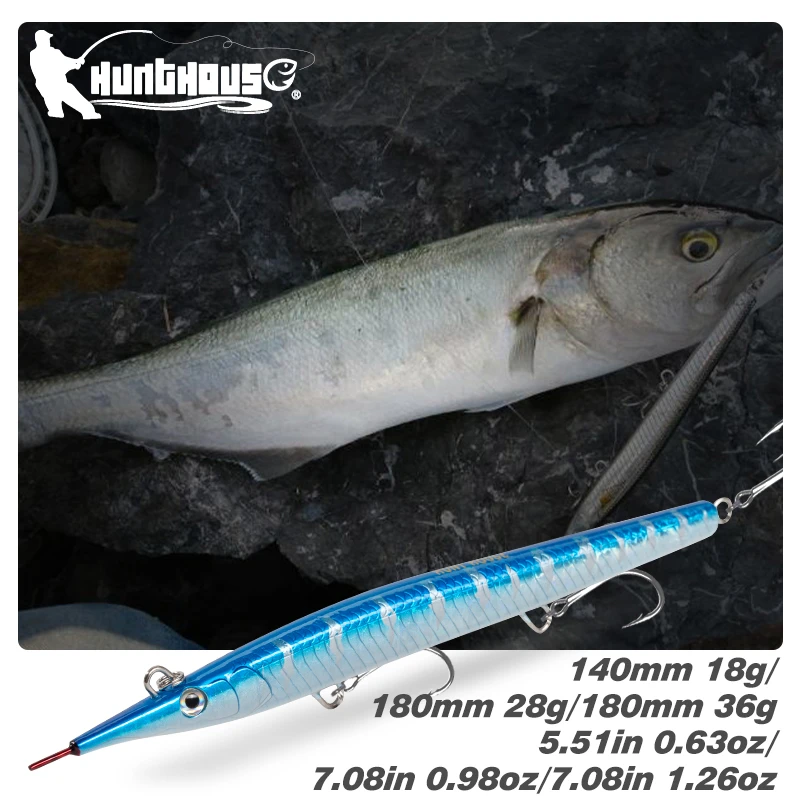 Hunthouse Sayoris Needle Pencil Fishing Lure Long Casting 140mm 180mm ...