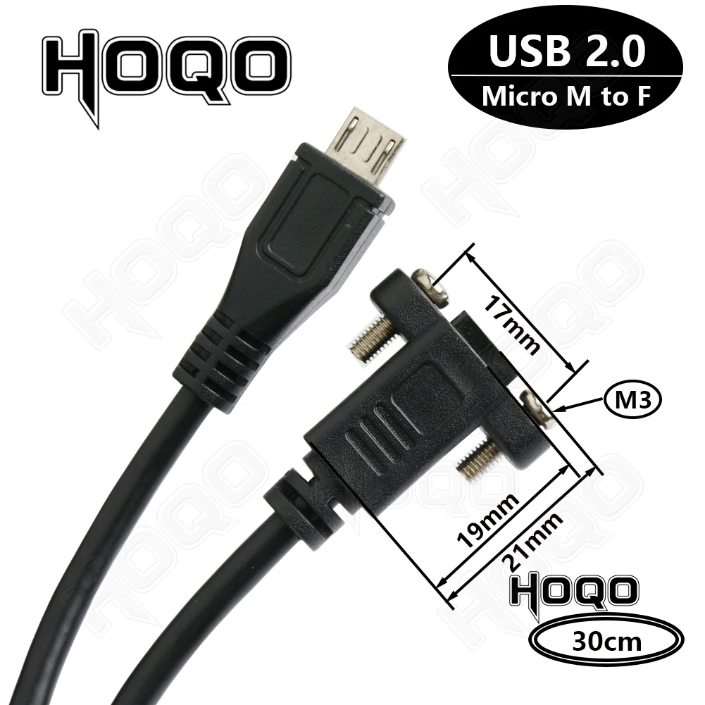 1ft Micro Usb Usb 2.0 Male Connector To Micro Usb 2.0 Female Extension ...