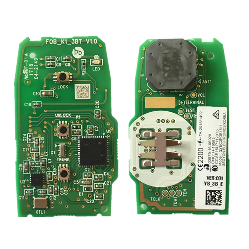 Original PCB Board 3 Button Smart Key For Kia Rio Stonic Remote 2017 ...