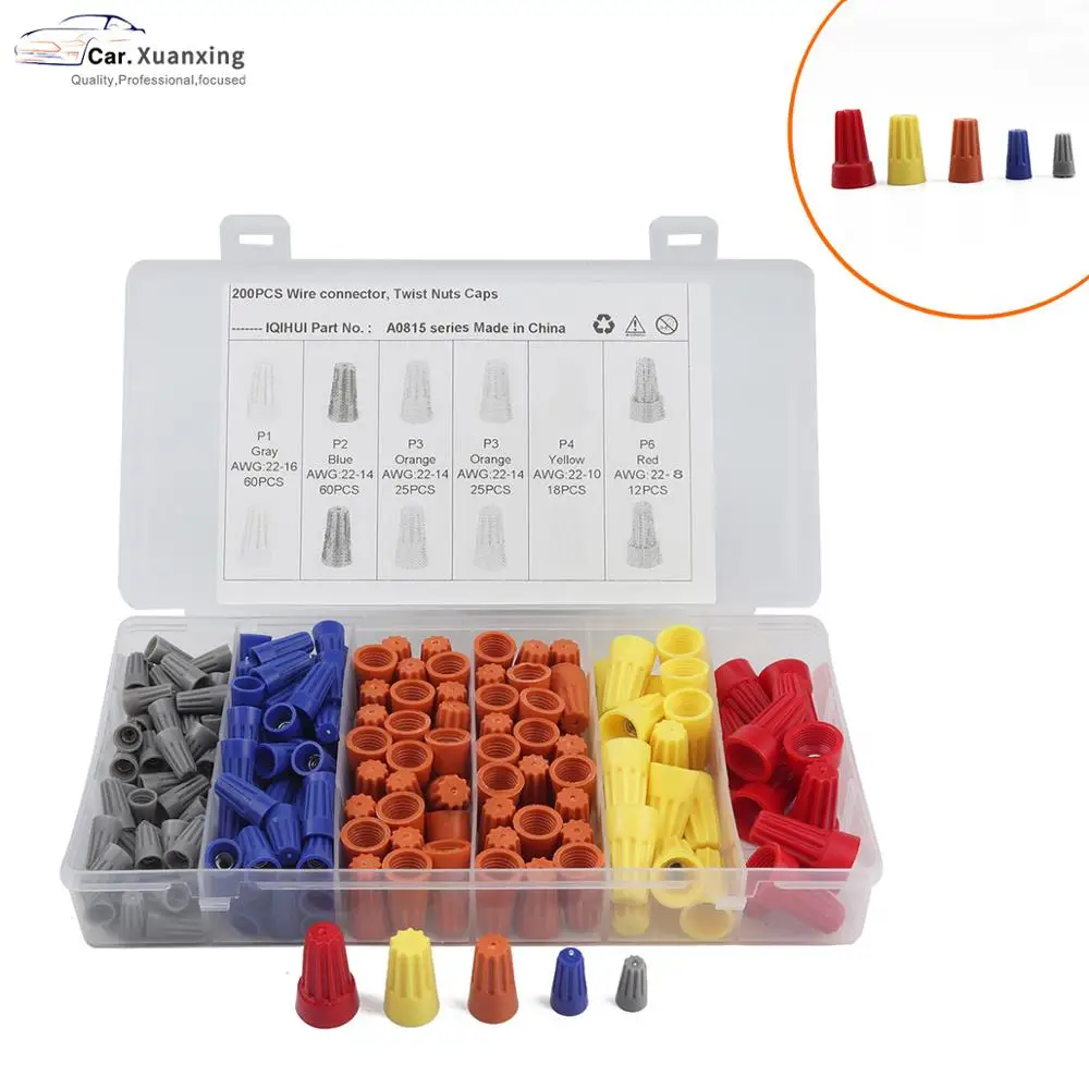 320 PCS Wiring crimping cap twist on connector assortment P1 P2 P3 P4 ...