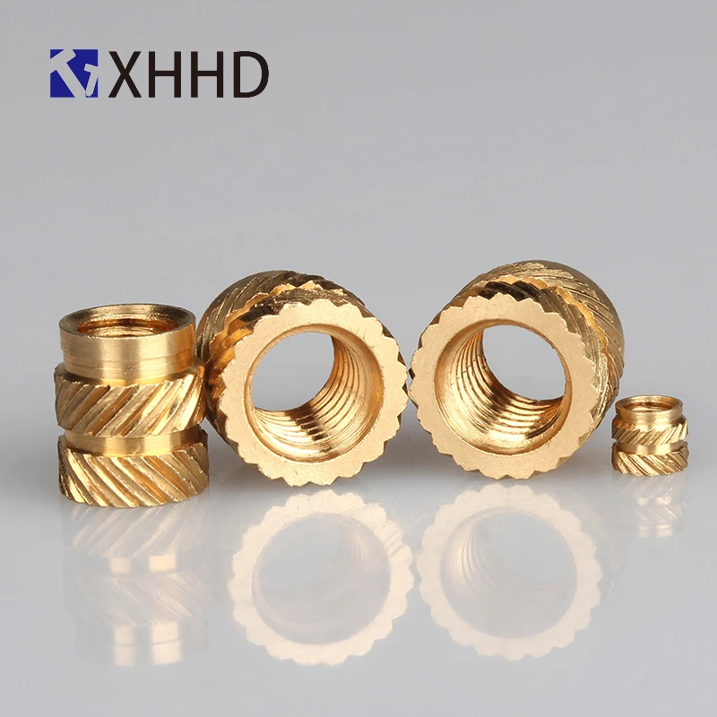 M5 50pcs Insert Knurled Nuts Brass Hot Melt Inset Nuts Heating Molding Copper Thread Inserts Nut ...