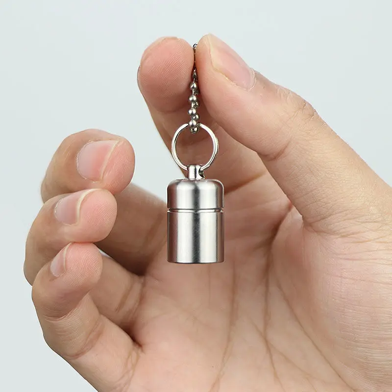 Mini Waterproof Pill Case Titanium Sealed Medicine Tablets Storage Box ...