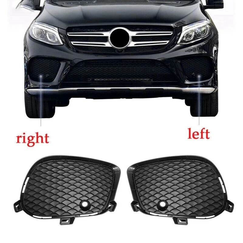 Front Bumper Fog Light Grill Grille Cover for Mercedes Benz GLE GLS ...