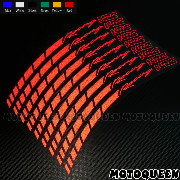 16X Motorcycle Front Rear Wheel Rims Tire Decals Reflective Stripe ...