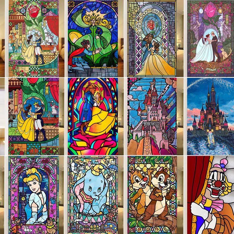 Custom-Stained-Glass-Films-Window-Film-Frosted-Sticker-Princess-Prince ...