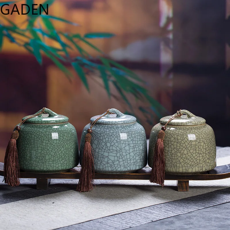 Ceramic Tea Storage Tank Pu'er Tea Box Tea Set Box Kungfu Tea ...