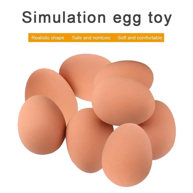 Novelty Simulation Egg Bouncy Ball Fake Rubber Eggs Decoration Realistic Toy Simulation Egg ...