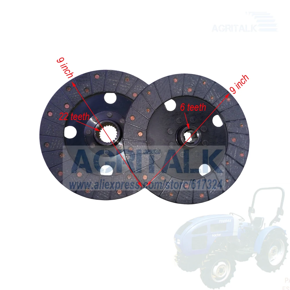 Set of clutch plates (main and auxiliary) for Fengshou Lenar 254 274 ...