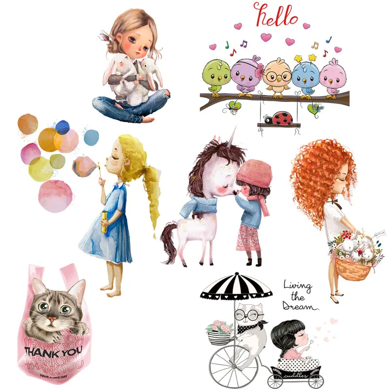 Custom Thermo Stickers Clothing | Iron Sticker Clothing Girls - Custom ...