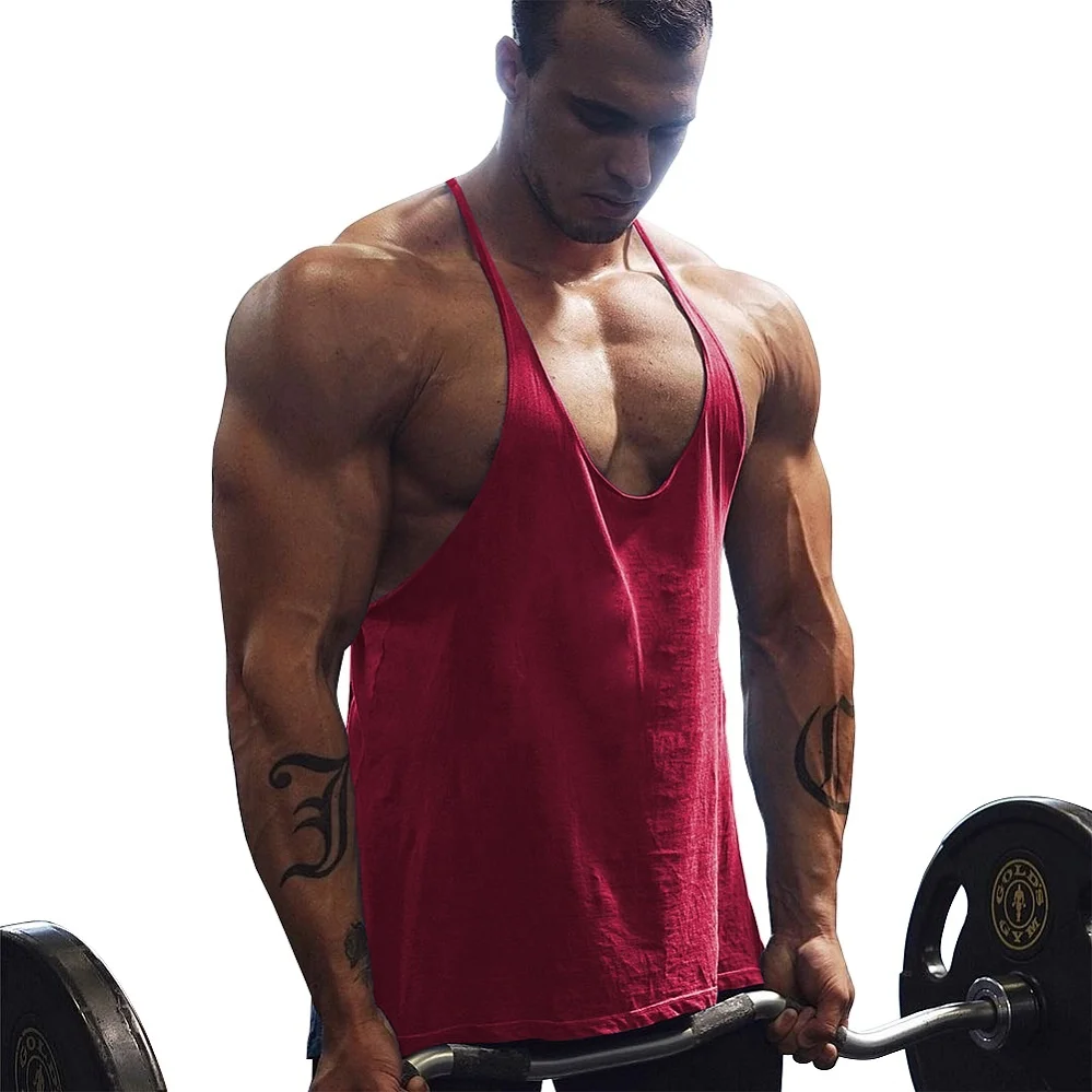 Men-s-Gym-Workout-Bodybuilding-Cotton-Tank-Tops-Y-Back-Fitness-Thin ...