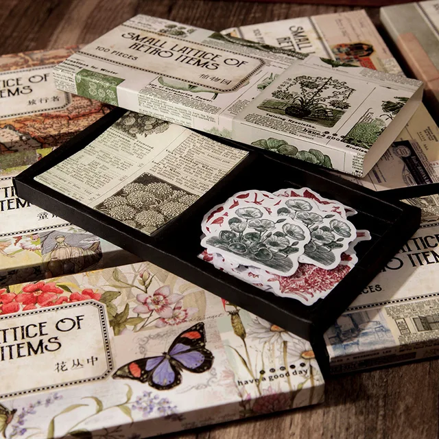 100pcs Vintage old ticket Newspaper Letter Material paper Decorative ...