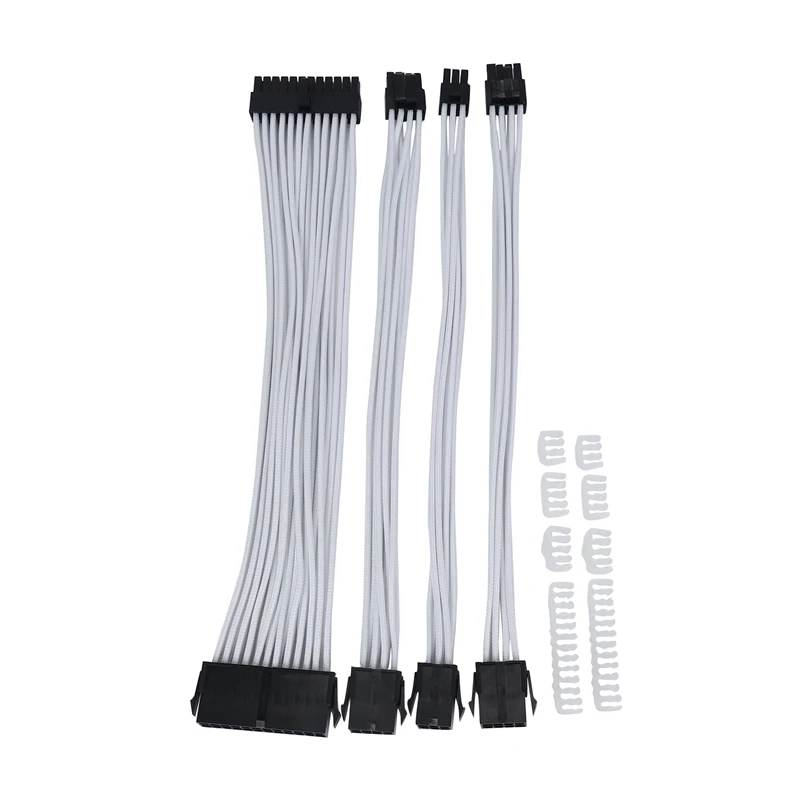 Basic Extension Cable Kit; 1Pcs Atx 24Pin/Eps 4+4Pin/Pci E 8Pin/Pci E ...