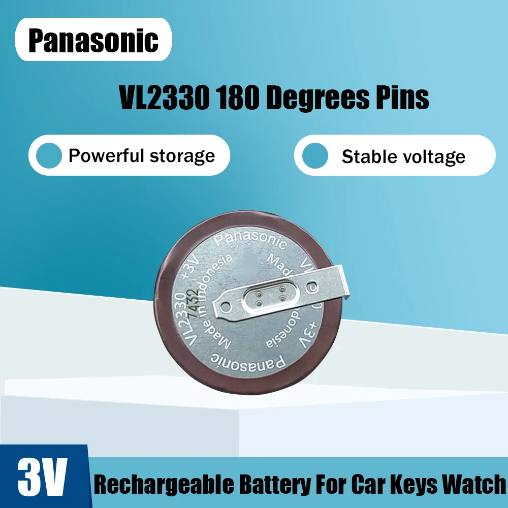 Panasonic 3v Vl2330 180 Degrees Rechargeable Lithium Battery For Car ...