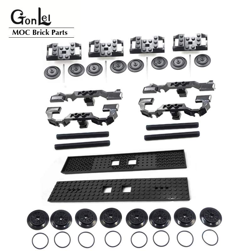 16Pcs-Set-2871-57999-3706-Train-Wheel-Frames-Wheels-Axle-Set-MOC ...