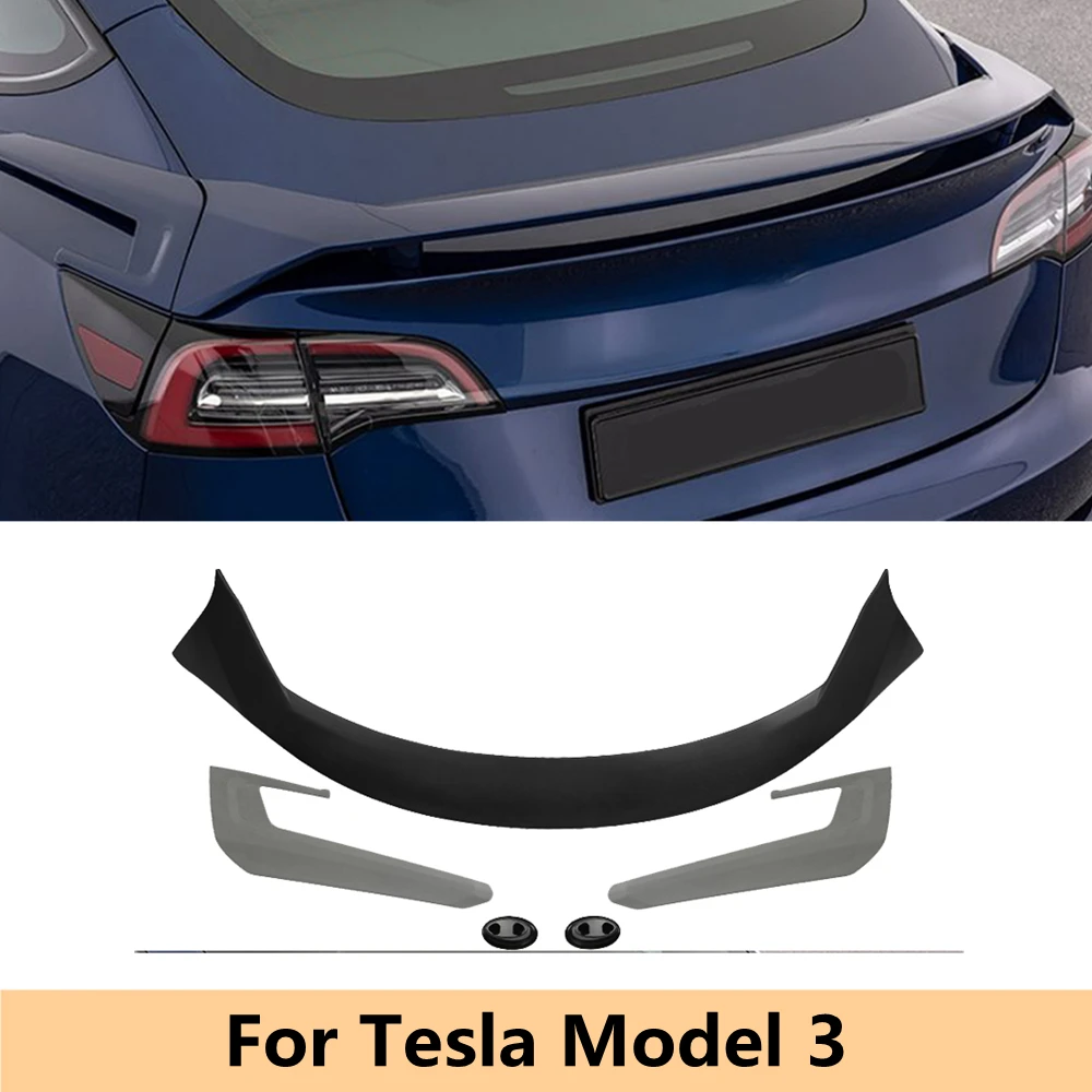 For-Tesla-Model-3-Sedan-2017-2018-2019-2020-2021-Rear-Trunk-Spoiler ...