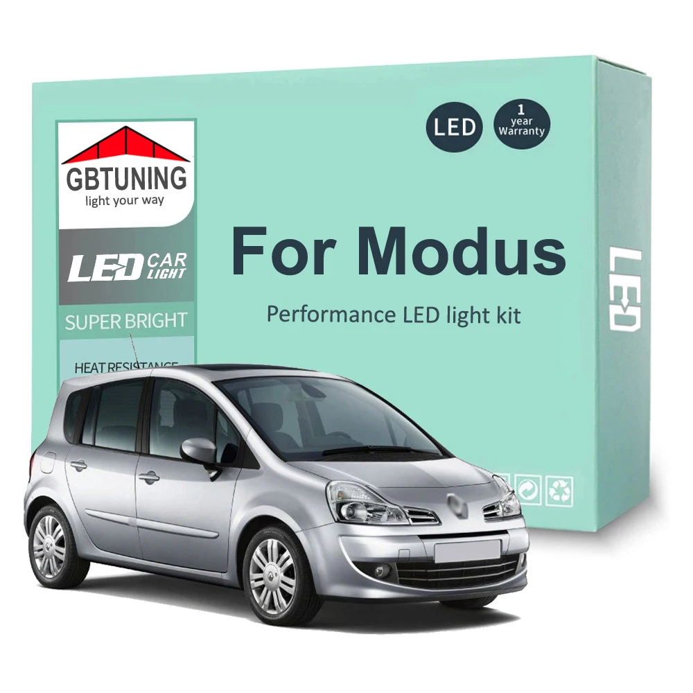 13Pcs LED Interior Light Bulb Kit For Renault Modus 2004-2008 2009 2010 ...