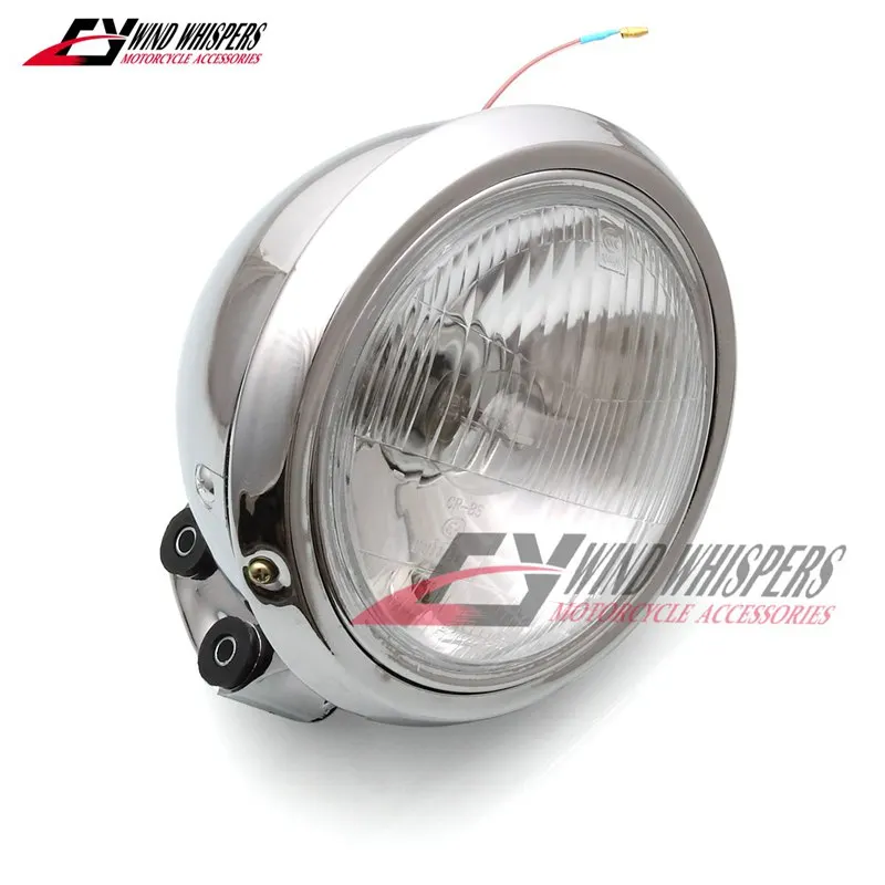 Glass Lens Motorcycle Chrome Headlight Head Lamp For Honda Cmx 250 ...