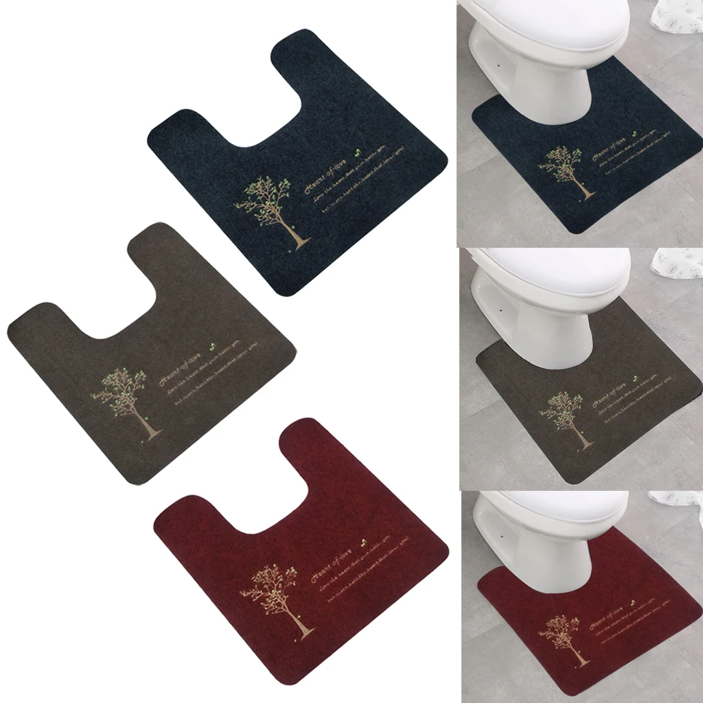 Toilet U Shaped Floor Mat Absorbent Comfortable Floor Carpet Home ...
